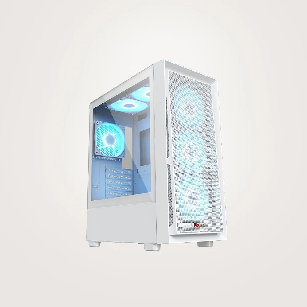 PC Power PP-GS2404V3 Mesh WH Crystal Mesh V3 Desktop Gaming Casing – PC ...