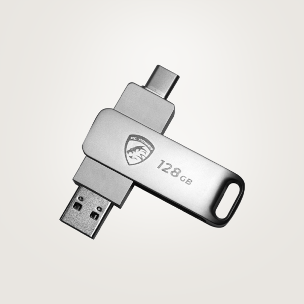 P128 128GB USB 3.2 Gen1 Type-C DUAL FLASH DRIVE