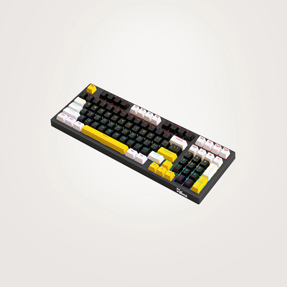 K98 Gaming RGB Mechanical Keyboard (Keycap Black & White + Yellow) – PC ...